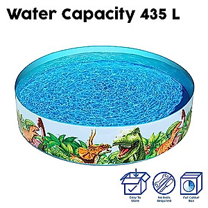 Bestway BW55022-20 Dinosaurous Fill 'N Fun Kiddie Paddling Pool, 1.83 m x 38 cm One Size,Multicolor