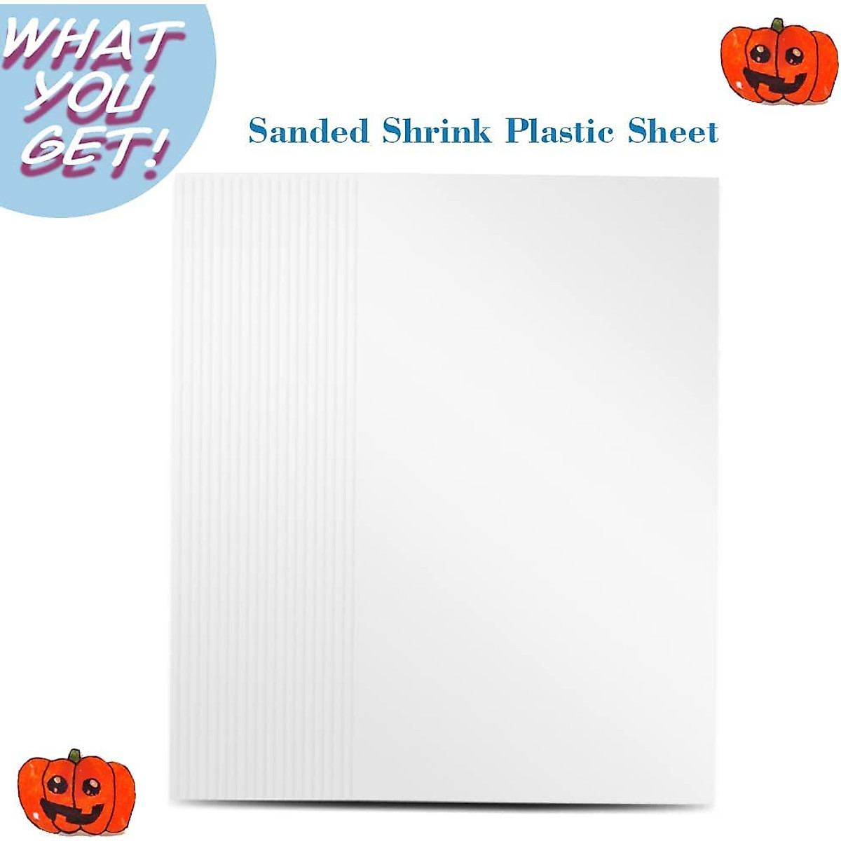 Warckon 24 Pieces Shrink Plastic Sheets, 4.1 x 2.9 inch / 10.5 x 7.4 cm (A7 Size). Shrink Film Sheets Frosted Ruff n' Ready for Kids Creative Craft, Create Your Own Earrings, Necklace, Keychains