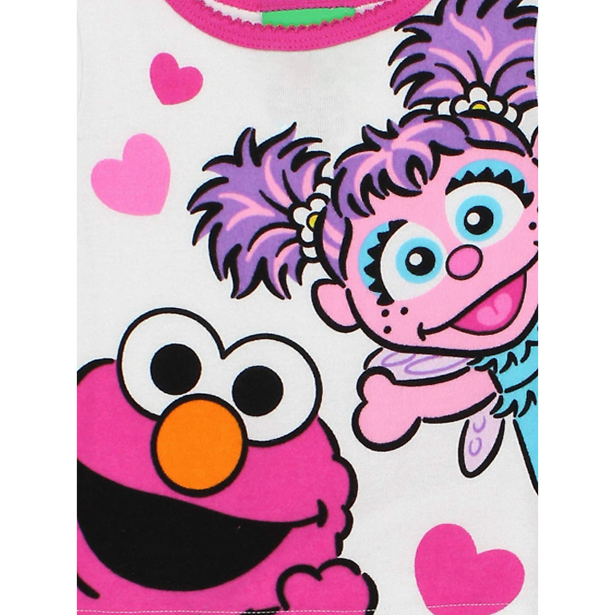 Sesame Street Elmo and Abby Cadabby Toddler Girls Cotton Pajamas Set (3T, Elmo Abby Pink)