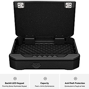 VAULTEK Essential Series Quick Access Handgun Safe with Auto Open Lid and Rechargeable Lithium-ion Battery (VE20) (Compact Safe)
