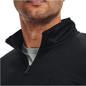 Under Armour mens Armour Fleece 1/2 Zip T-Shirt , Black (001)/Black , Small