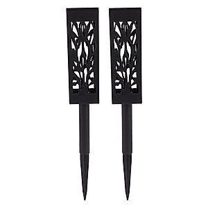 Happyyami 2 Pcs Hollow Out Lamp Out Door Decor Outdoor Decor Lampara Solar Para Exterior Solar Ground Plug Light Solar Powered Lawn Lights Solar Powered Led Landscape Light Yard Lawn Light