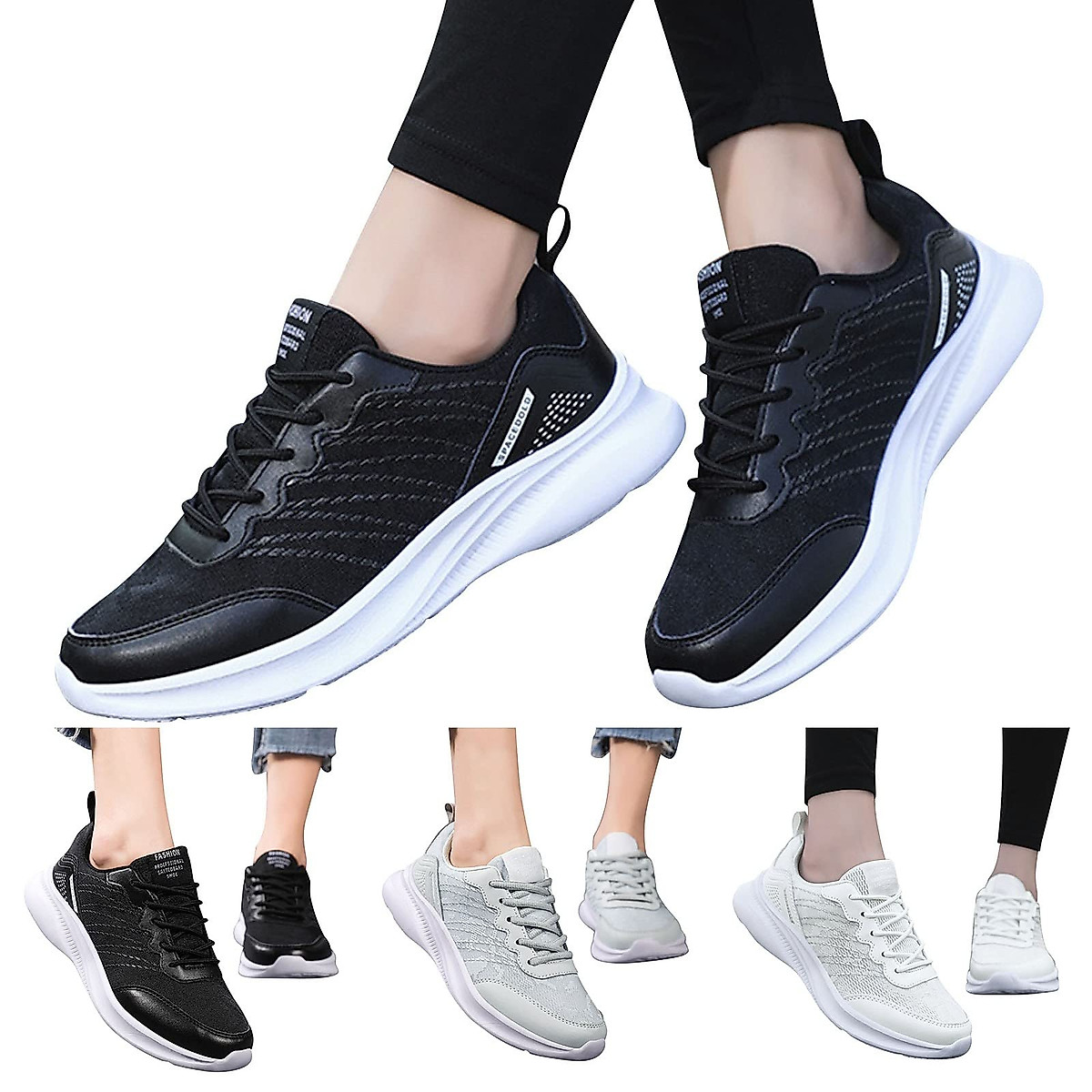 USYFAKGH Running Shoes Women Sneakers - Tennis Workout Walking Gym Lightweight Athletic Comfortable Casual Memory Foam Fashion Shoes