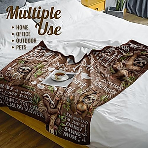 InnoBeta Sloth Gifts for Women, Sloth Throw Blanket, Sloth Flannel Blankets for Women, Girls, Teens, 50 x 65 Inches, Spirit Animal