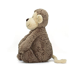 Jellycat If I were a Monkey Board Book and Bashful Monkey Stuffed Animal, Medium 12 inches
