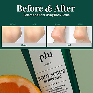PLU Original Walnut Body Scrub Polish - Rosemary Herb - Exfoliating & Moisturizing & Glow - for Acne, Cellulite, Stretch Marks, Spider Veins - Fresh Chamomile & Rosemary Scent, 6.76 oz.
