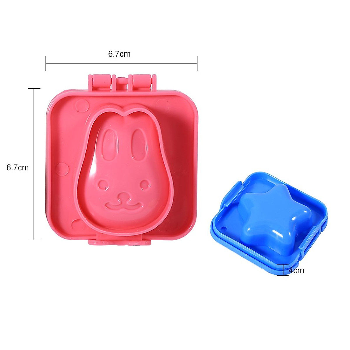 Diy Cartoon Egg 6pcs Cute Style Fish Car Heart Shape Egg Sushi Eggs Cute Mould Pan Cooking Rice Food Grade Cartoon For Kids