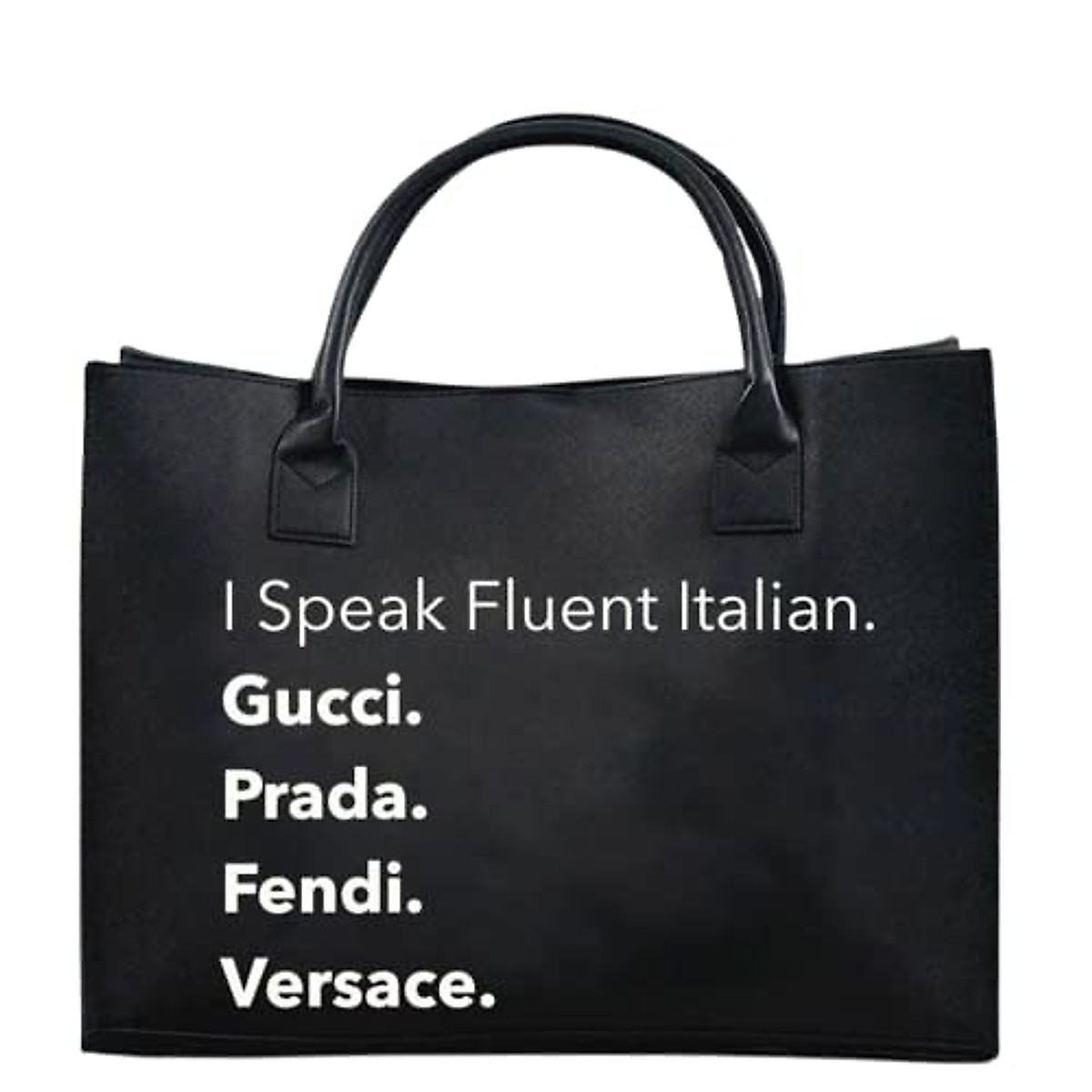 LA | TC Modern Vegan Tote - Fluent Italian (Black)