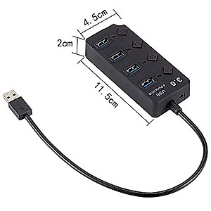 JSANSUI Distributor hub USB3.0 Four-Port HUB with Power Splitter and One-Port 4-Port Hub with PC and Laptop Switches