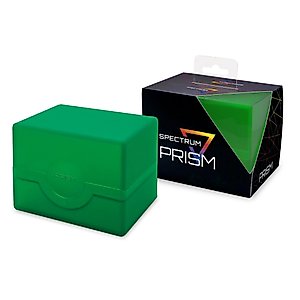 BCW Spectrum Prism Deck Case - Viridian Green - 1 ct | Secure Snap Closure Card Deck Case | Fits 100 Double-Sleeved Cards | Trading Card Deck Storage Ideal for Magic the Gathering, Pokemon, and More