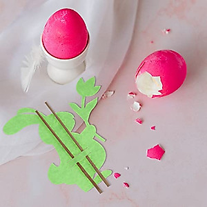 ABOOFAN 8pcs Easter Bunny Utensil Cutlery Holder Pouch Bags Rabbit Silverware Sleeve Fork Spoon Pocket Easter Table Decoration for Holiday Spring Easter Party Light Green