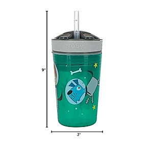 Nuby Snack N' Sip 2 in 1 Snack and Drink Cup (Red/Grey)