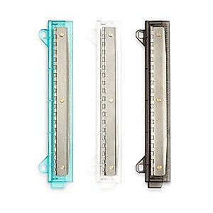 Blue Summit Supplies Set of 3 Hole Punch for Binder, Plastic Portable Ruler with Hole Puncher for Binder or Notebook, Easy to Use Flat Hole Punch for School or Office Use, Assorted Colors, 3 Pack