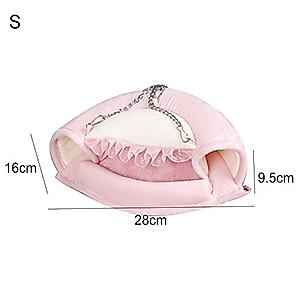 shlutesoy Pet Hammock,Swing Cage Accessories Hamster Hammock Hanging Bed for Sugar Glider Guinea Pig Pink L