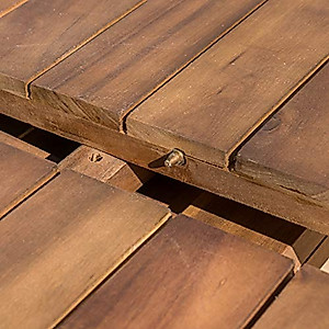 Christopher Knight Home Wilson Outdoor Expandable Acacia Wood Dining Table , Teak Finish