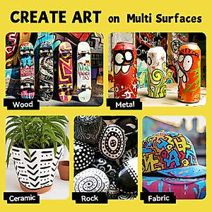 SRUOLOC 3 Jumbo Permanent Markers Black, 15mm Thick Wide Tip, Large Acrylic Paint Markers for Rock Painting, Poster, Stone, Ceramic, Glass, Wood, Canvas