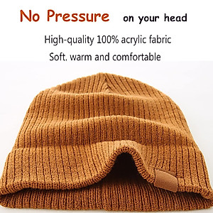 LMLALML 2 Pack Beanie for Baby Boys Soft Knit Baby Winter Hat Stripe Warm Baby Beanies Black Yellow