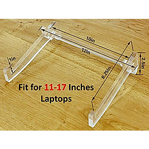 STYLEZONE Portable Acrylic Laptop Stand Detachable Laptop Raiser Laptop Cooling Support Holder Compatible with MacBook Air Mac Pro Dell Notebooks 11-17 Inch