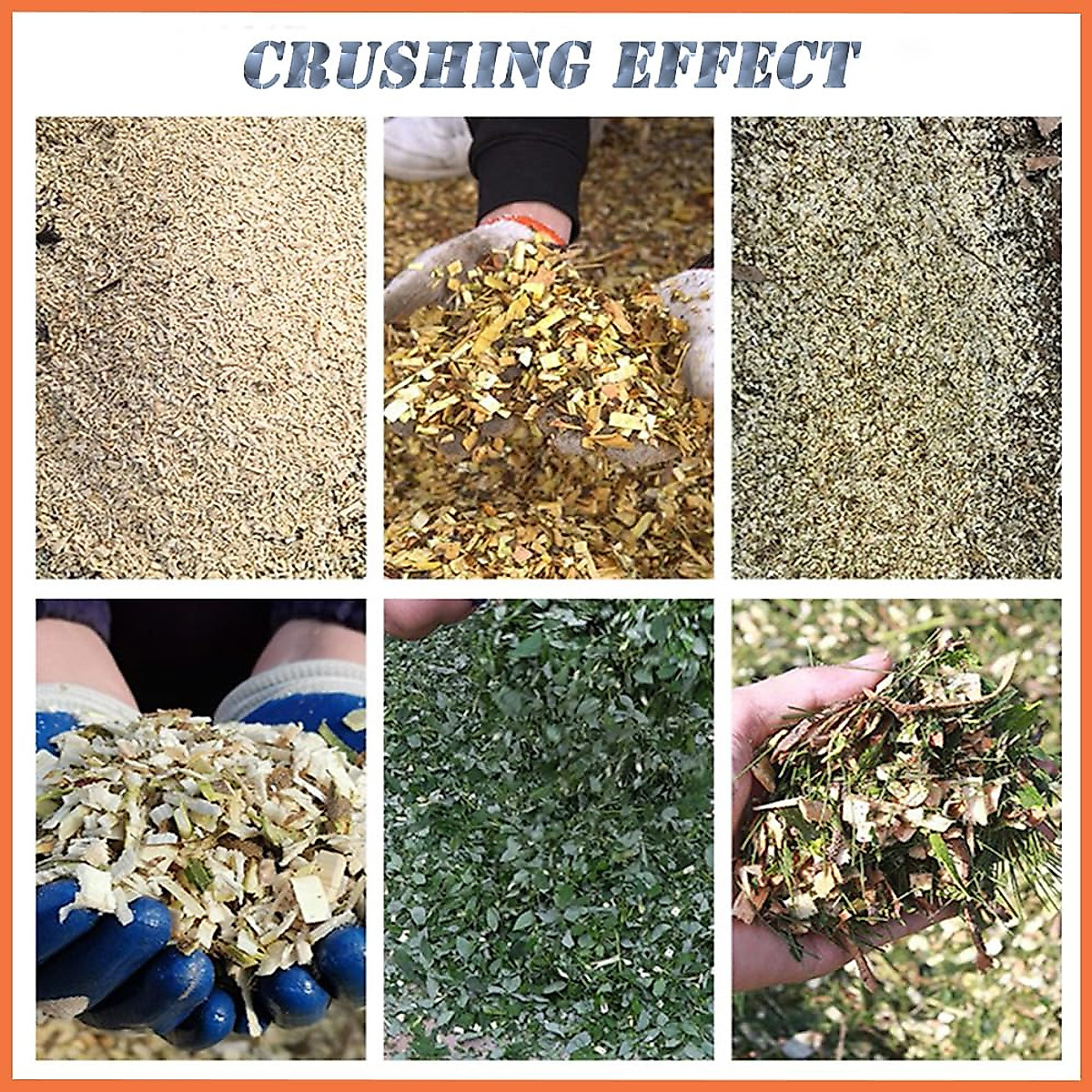 HayWHNKN Wood Shredder Chipper Hand Pushed Wood Crusher Branch Crusher 5inch Max Wood Diameter 220v 3kw for Corn Straw Grass