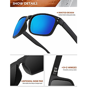 KALIYADI Polarized Sunglasses for Men Women, Mens Sunglasses Polarized UV Protection, Vintage Sun Glasses for Fishing Running Driving (3 pack)