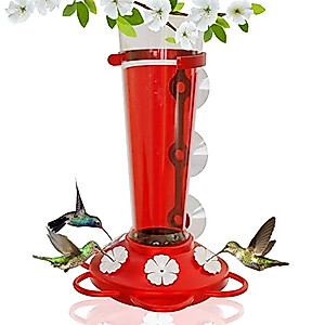Large Leak Proof Window Hummingbird Feeders for Outdoors Hanging - Ant and Bee Proof - Window Hummingbird Feeder for Outdoor - Hummingbird Feeder Window Mount