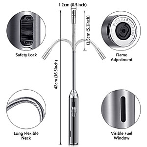 Butane Torch Lighter, 10.1 Inches Long Neck Cooking Torches and 16.5 Inches Long Neck Cooking Torches