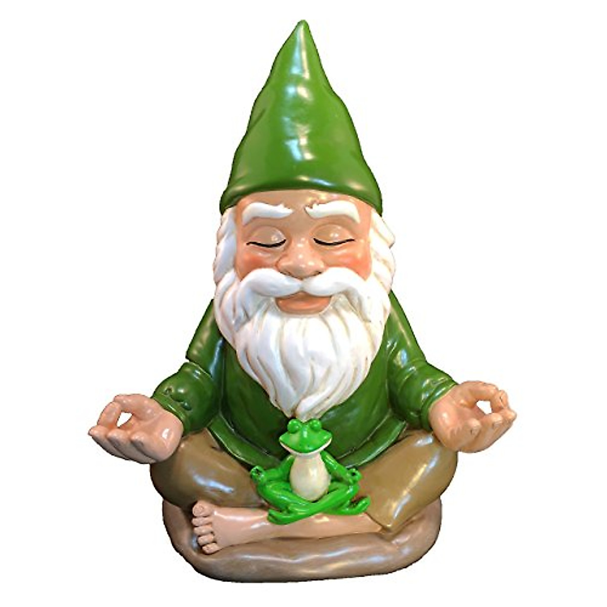 Zen Gnome – Tranquility and Peacefulness for Your Fairy Garden and Garden Gnomes by GlitZGlam. 9 Inches Tall Miniature Figurine