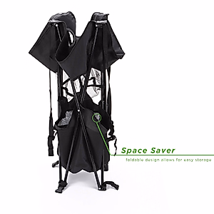 Mind Reader Folding Tailgate Table, 23.25" L x 23.25" W x 24.5" H, Black