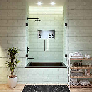 Swiss Madison Well Made Forever Voltaire 12” x 24” Stainless Steel Single Shelf Wall Niche in Polished Chrome