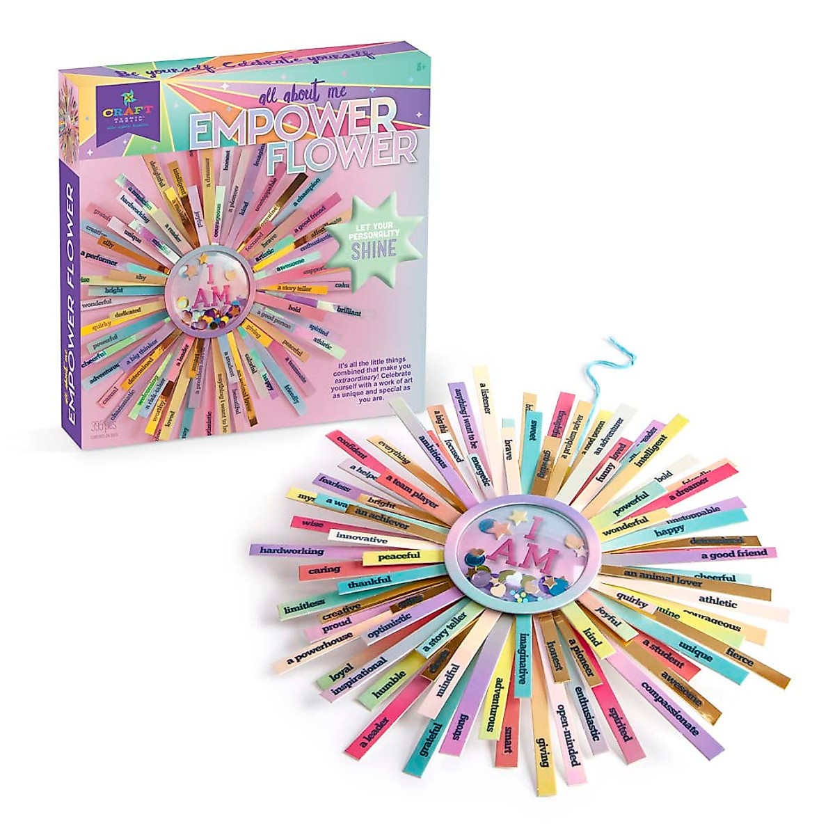 Craft-tastic – Empower Flower – DIY Arts & Crafts Kit – Creative & Fun Project to Encourage Self-Expression, Build Self-Esteem & Create Confidence in Kids, Tween & Teens