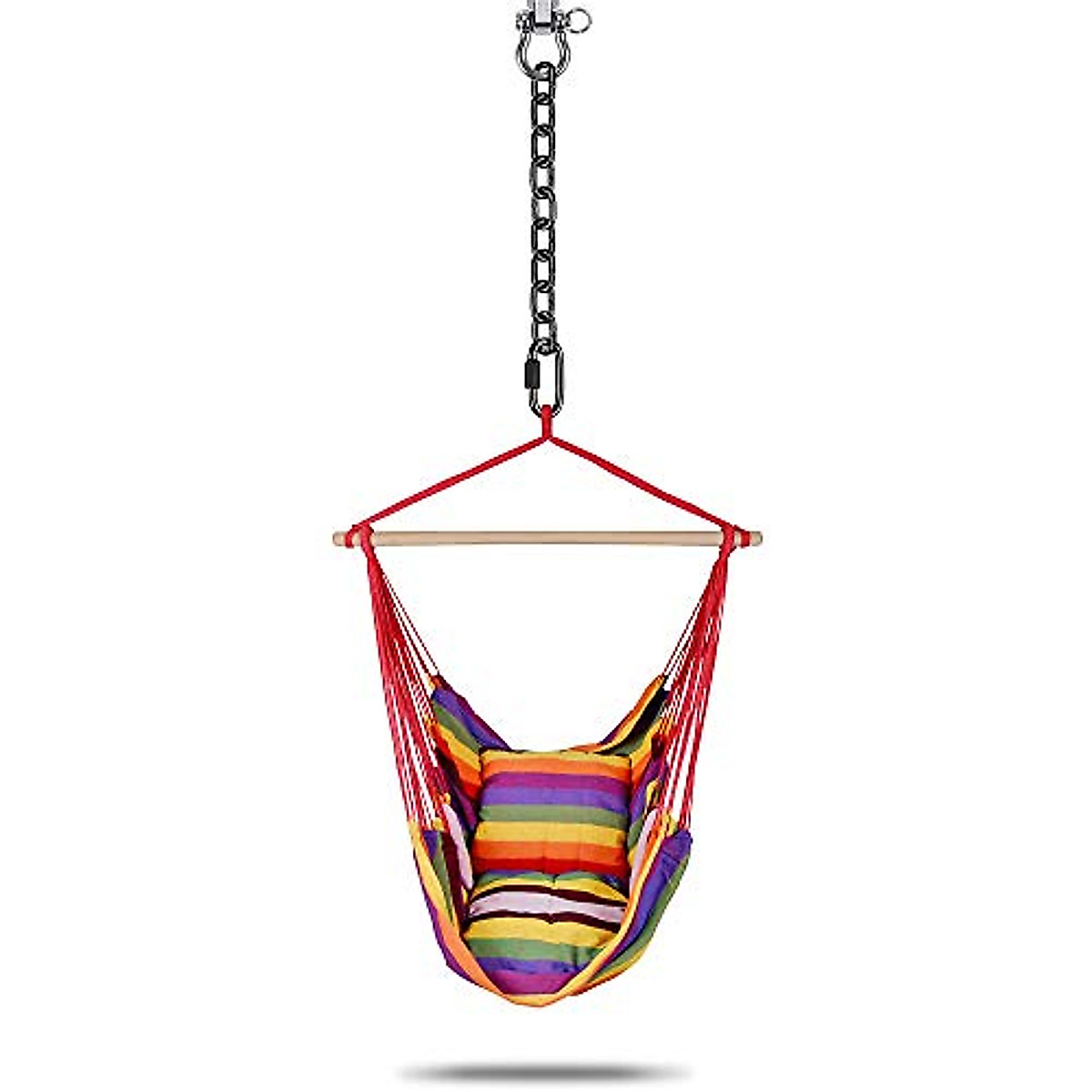 BeneLabel Swing Hooks with 39" Black Chain, Hanging Kits Hammock Chair Hardware, Screw Bracket for Indoor Outdoor Playground Swing Hammock Chair Porch Swing, 1000LB Capacity