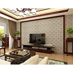 HOYOYO 17.8 x 78 Inches Self-Adhesive Liner Paper, Removable Shelf Liner Wall Stickers Dresser Drawer Peel Stick Kitchen Home Decor, Pink Peony