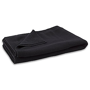 Jet&Bo 100% Pure Cashmere Travel Set: Blanket, Eye Mask, Socks, Carry/Pillow Case Black