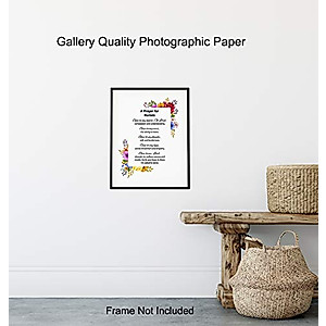 Nurses Prayer Wall Art Poster - Doctor Office Decor, Hospital or Nursing Home Decoration - Appreciation, Graduation Gift for Registered ER Nurse Practitioner, Physicians Assistant, RN, CNA, LPN, LVN