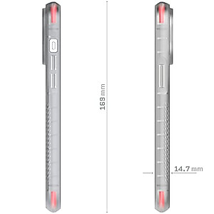 Ghostek Covert iPhone 14 Pro Max Case Clear - Compatible with Apple MagSafe, Silicone Fusion, Slim Fit Shockproof Phone Cover (6.7 Inch, Clear)