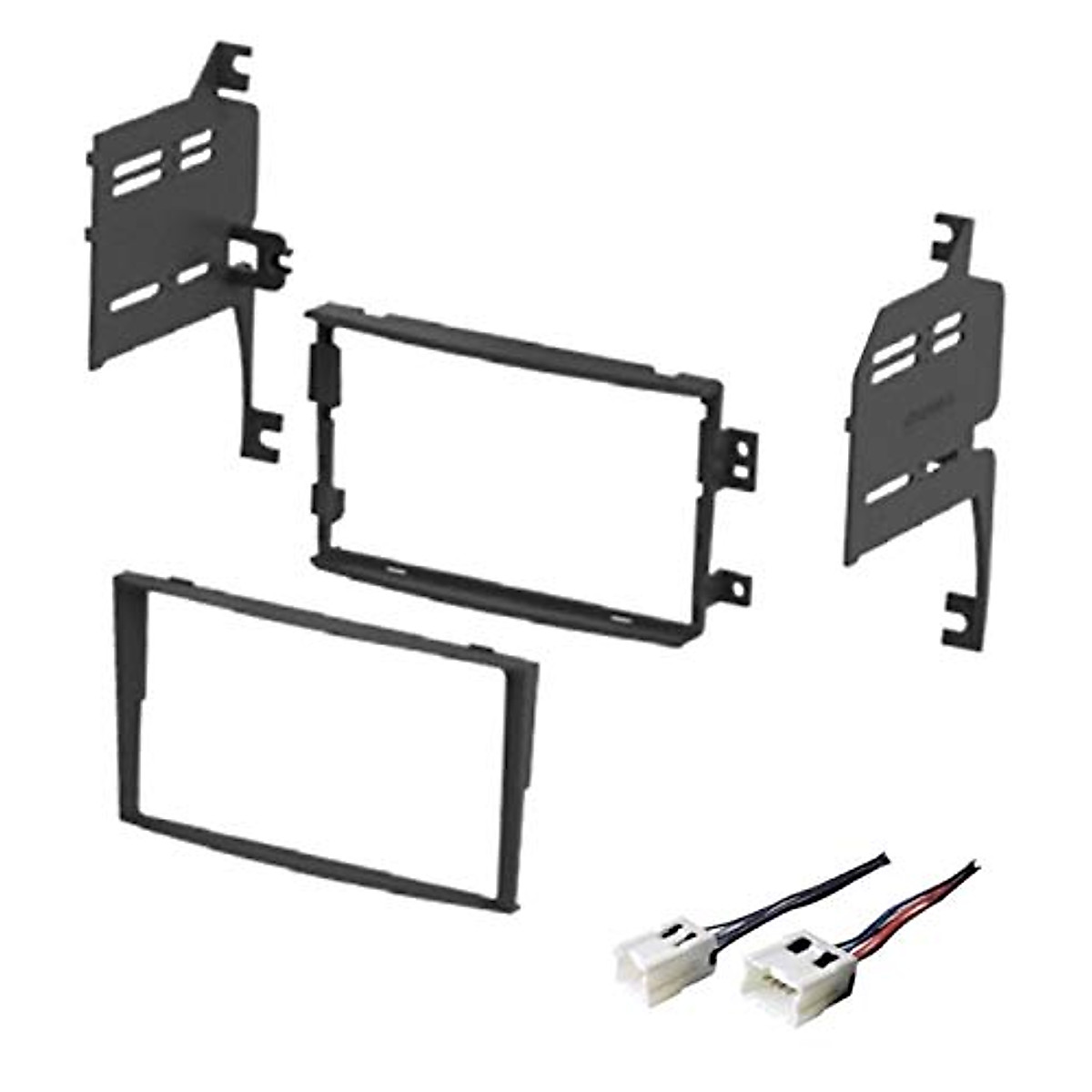 ASC Audio Car Stereo Dash Install Kit and Wire Harness for Installing an Aftermarket Double Din Radio for 2006 2007 2008 Nissan 350Z