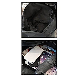 GAI Hobo Crossbody Bags For Women Hipster Hippie Bag Boho Sling Crossbody Bag Dumpling Bag Unisex (Black)