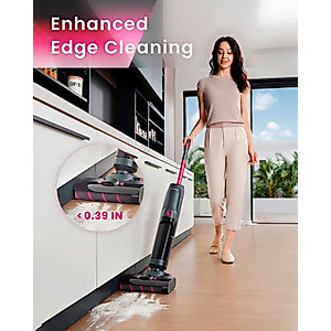 Schenley Wet Dry Vacuum Cleaner - Cordless Vacuum and Mop One-Step Cleaning for Hard Floors with Self-Cleaning and Air Dry, Smart Mess Detection, Enhanced Edge Cleaning, On-Demand Sprayer