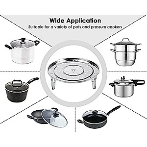 Steamer Rack 8.5 Inches 304 Stainless Steel Steaming Rack Steam Tray with Removable Legs for Steamer Cookware Instant Pressure Cooker Multi-functional Steamer Basket