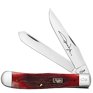 Case Dark Red John Wyne Trapper Pocket Knife Gift Set