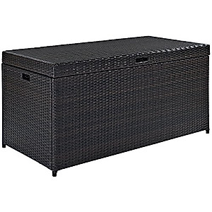 Crosley Furniture CO7300-BR Palm Harbor Outdoor Wicker Storage Bin, Brown