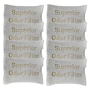 SAFILE 8Pack Activated Charcoal Odor Absorber,Refill Deodorizers Bamboo Charcoal Air Purifying Bags,Compatible with iTouchless Trash Cans 8 Gallon and Larger