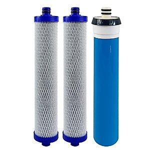 FILSADAE Replacement Filter Set With Membrane compatible for WHER12 and WHER18 Reverse Osmosis System