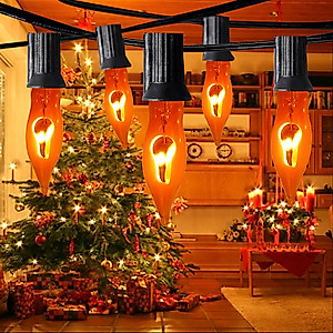 Halloween Flicker Flame Light Bulbs, 12 Pack C7 Orange Flickering Light Bulbs, 1W E12 Flame Candelabra Light Bulbs for Candle Chandelier Outdoor String Lights Party Halloween Christmas Decoration