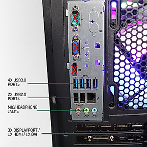 ViprTech Ultimate Gaming PC Desktop Computer - Intel i5 4th Gen, GTX 1060 6GB, 16GB RAM, 1TB, VR Ready, WiFi, RGB Lighting, Windows 10 Pro, Streaming, Editing, 1-Year Warranty