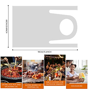 Yuroochii 100 Pieces Disposable Aprons，36×24 Inches Plastic Lightweight Apron for Painting Party, Cooking, Housework, Picnic