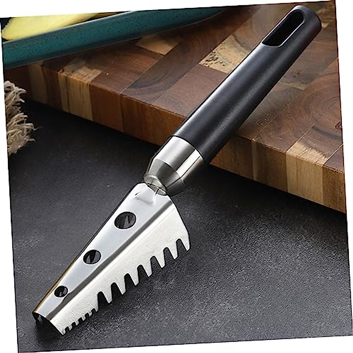 BESTonZON 2pcs Oyster Knife Fish Skin Brush Oyster Shucking Knife Oyster Opener Household Cleaner Japanese Tools Cleaning Tools Oyster Shucking Tools Open Shell Tool Seafood Shucking Tools
