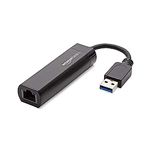Amazon Basics USB 3.0 to 10/100/1000 Gigabit Ethernet Internet Adapter, 10-Pack, Black