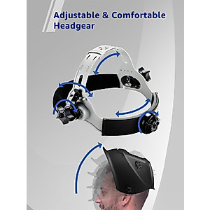 WELDSAMURAI Auto Darkening Welding Helmet, True Color Solar Power Welding Hood, 4 Arc Sensor Wide Shade 4/5-8/9-13 Welder Mask Shield with Grinding for TIG MIG MMA Plasma