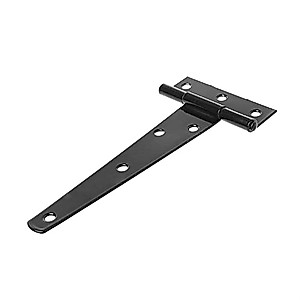 Garden Gate Hinges,Tee Shed Hinge, 10/12 Inch Heavy Duty Hinges 1pc Black T-Shaped Triangle Hinge Shed Wood Fence Door Hinge Hardware Hinges (Size : 10 Inch) (Size : 10 Inch)